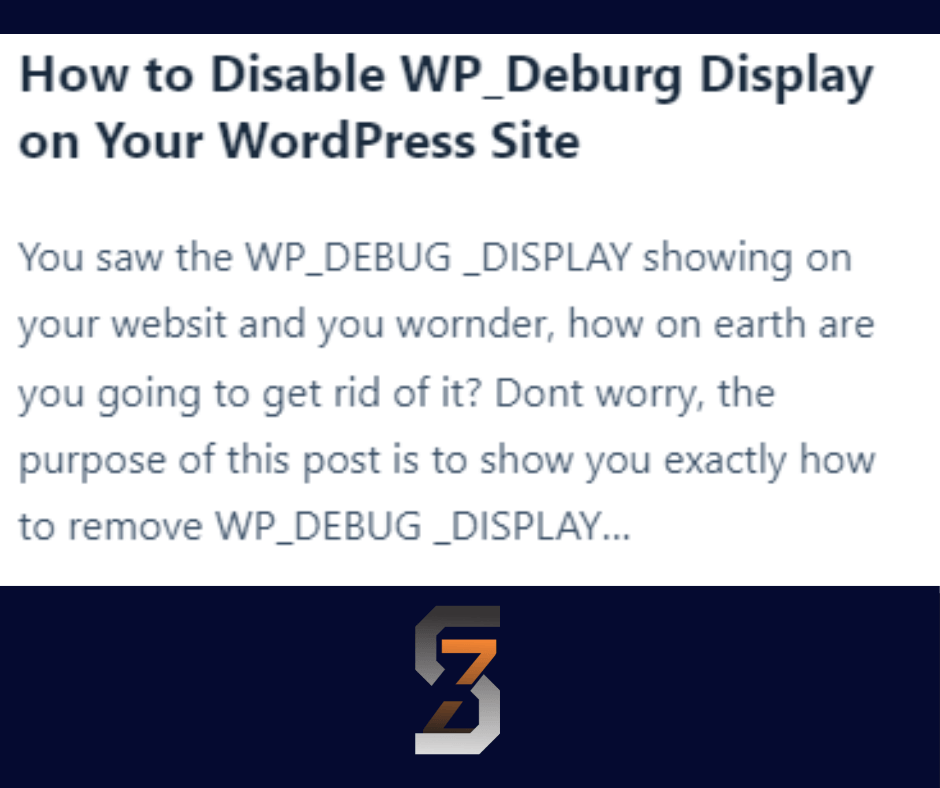 How To Disable Wpdeburg Display On Your Wordpress Site Success Zenith